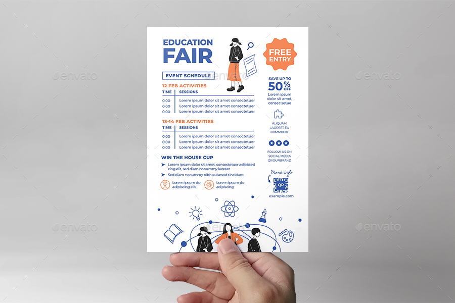 Education Fair Flyer Template, Print Templates | GraphicRiver