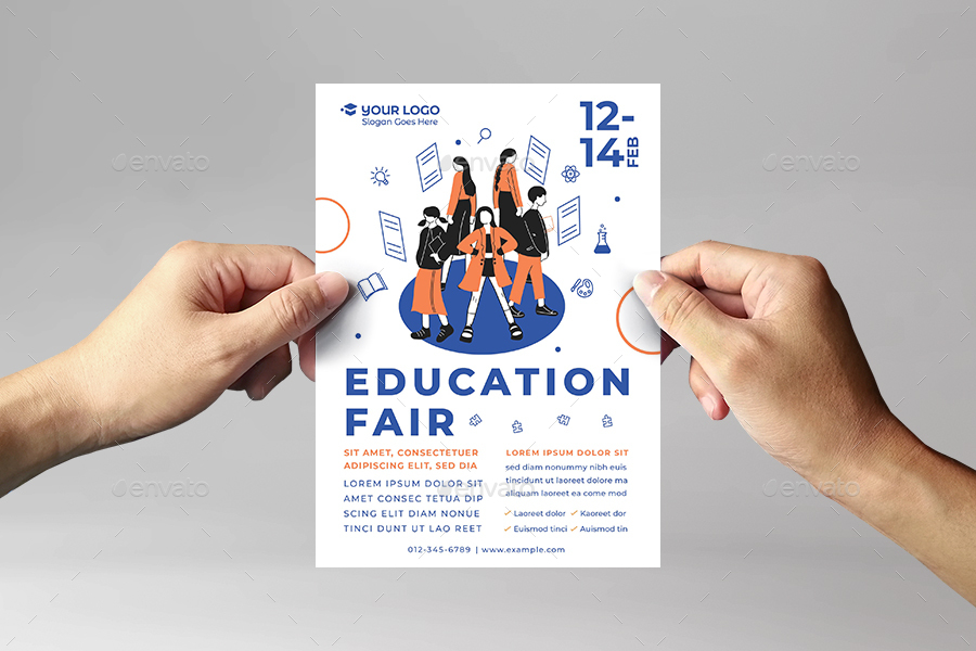 Education Fair Flyer Template, Print Templates | GraphicRiver