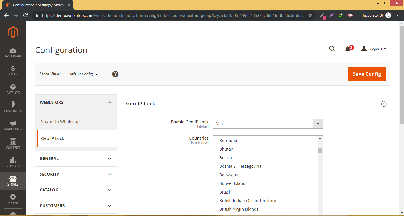 Magento 2 GeoIP Redirection & Locker By Webiators by webiators | CodeCanyon