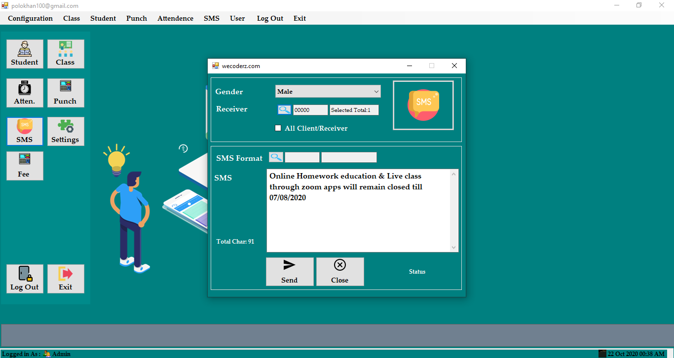 Real Time Student Attendance by Zkteco Or RFID Fingerprint Reader with ...
