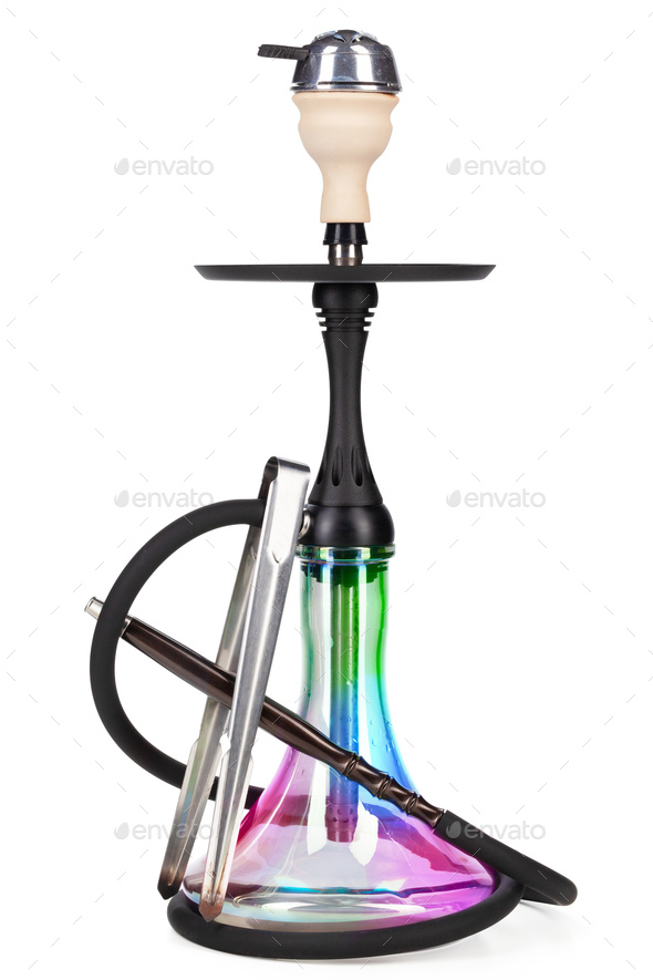 Modern hookah isolated on white background Stock Photo by FabrikaPhoto