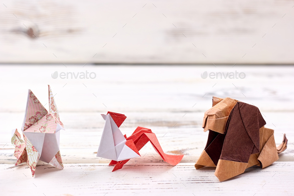 3D origami animal models Stock Photo by stockfilmstudio | PhotoDune