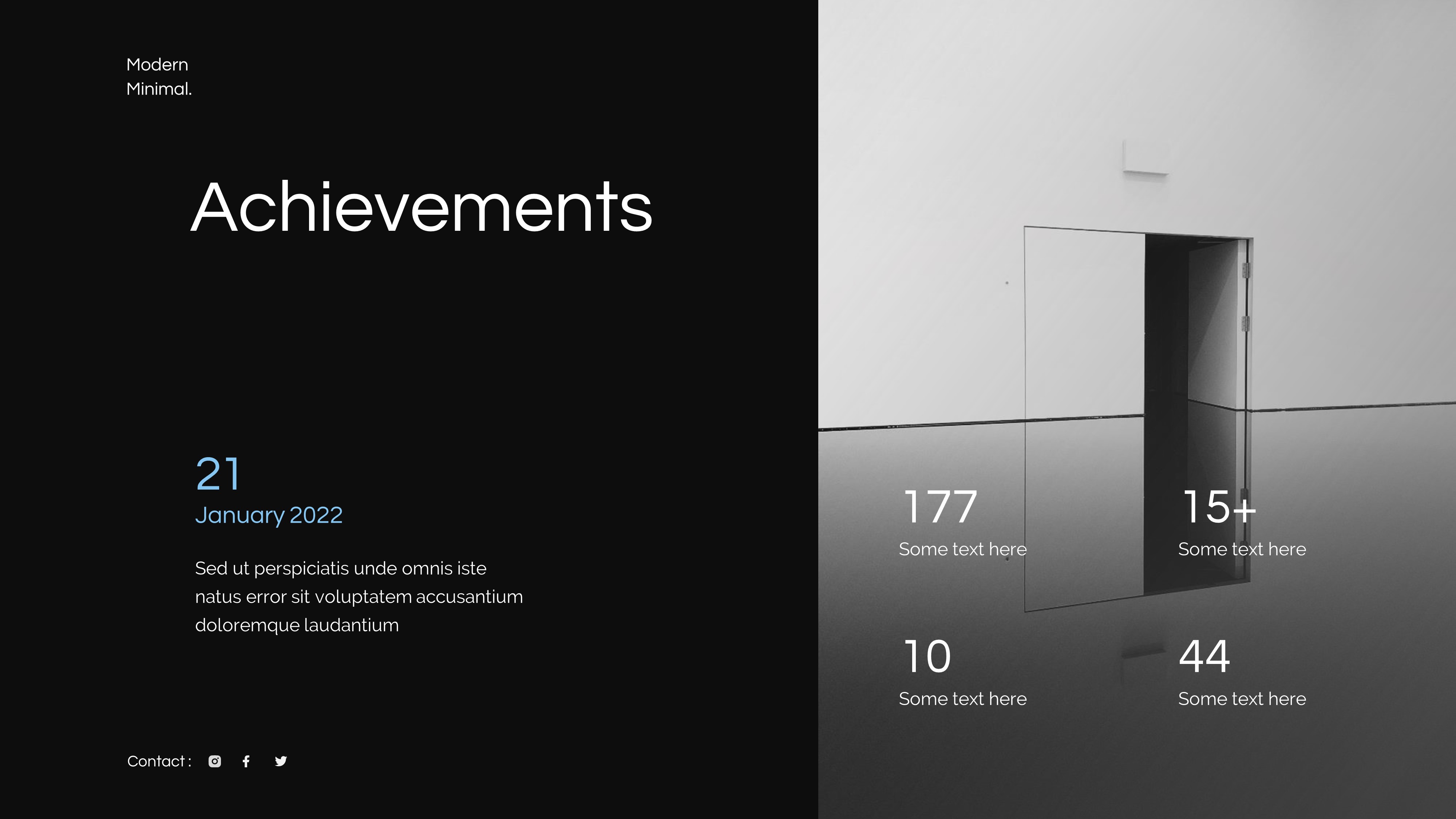Modern Minimalist PowerPoint Template, Presentation Templates ...