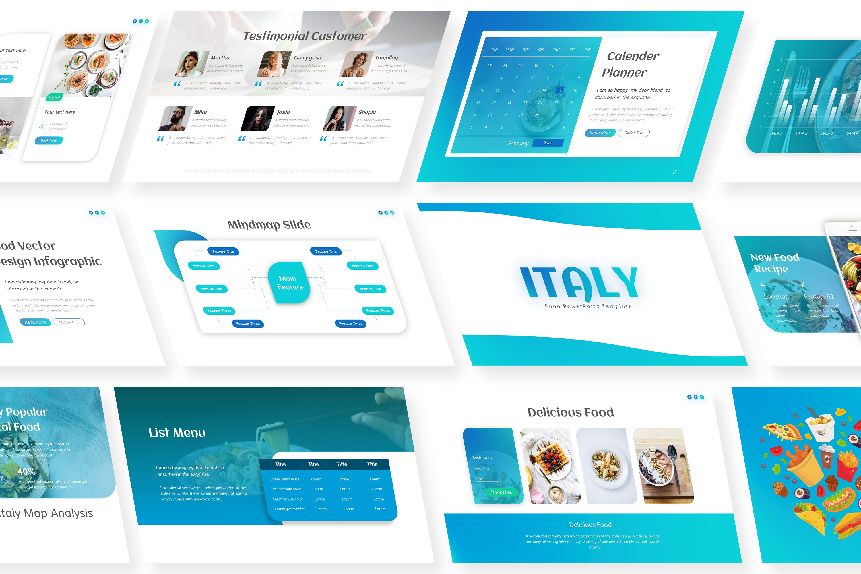 Italy Food Google Slides Template by Focusdesigntem | GraphicRiver