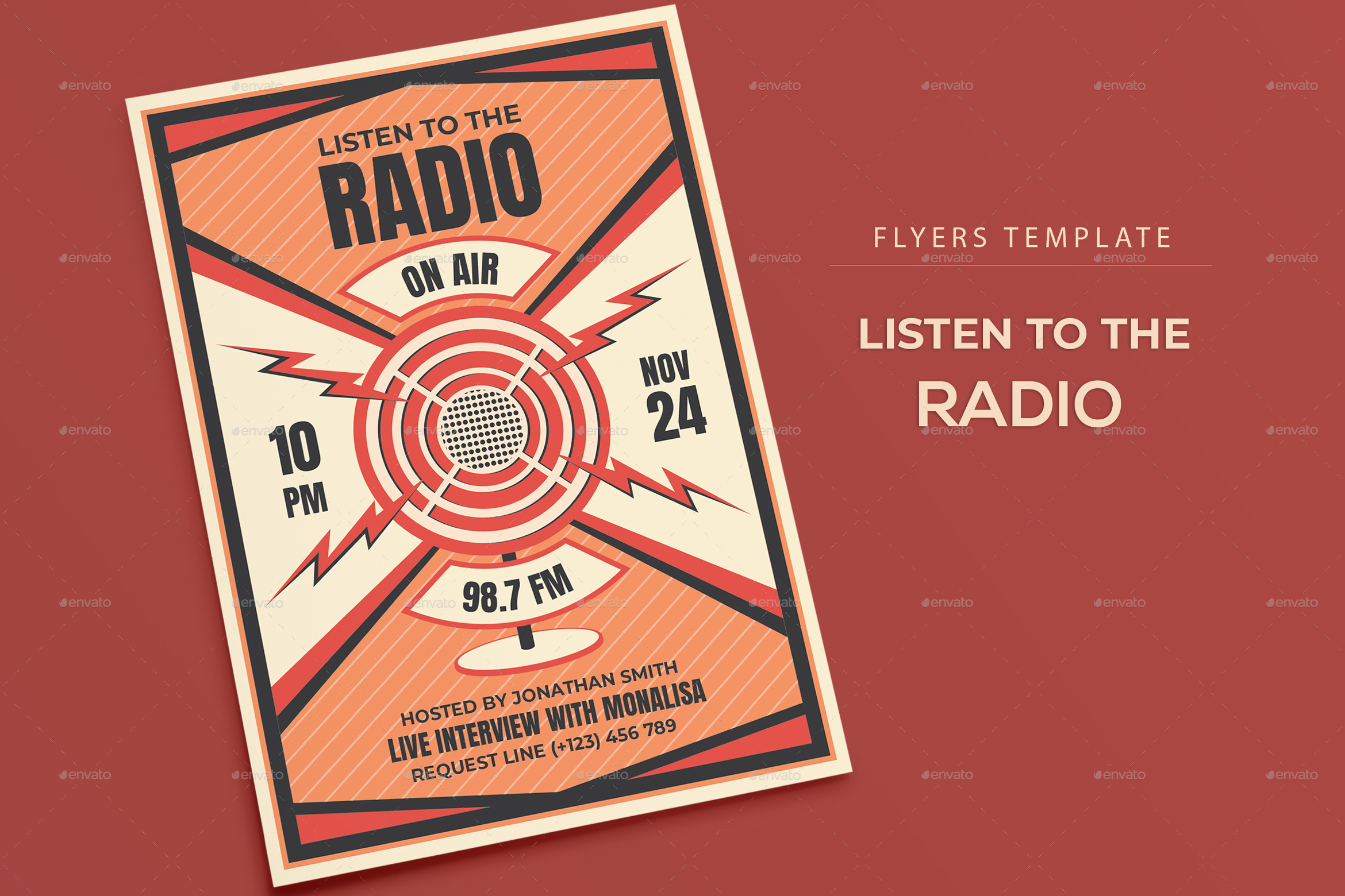 Listen to The Radio Flyer, Print Templates | GraphicRiver