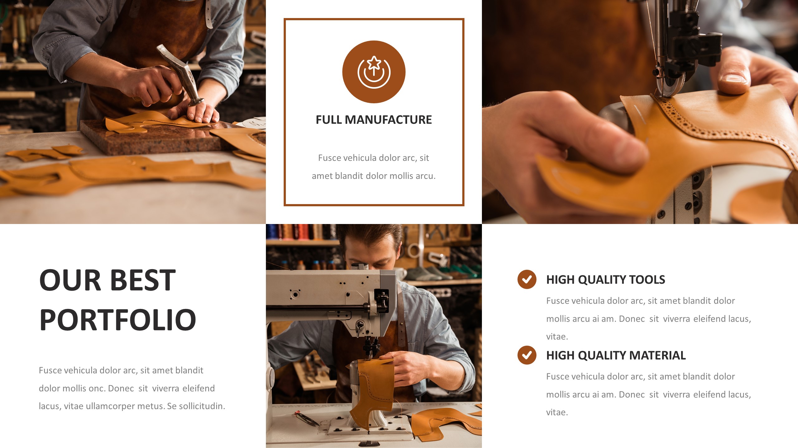 PRINCE - Leather Manufacturing & Product Powerpoint Template ...
