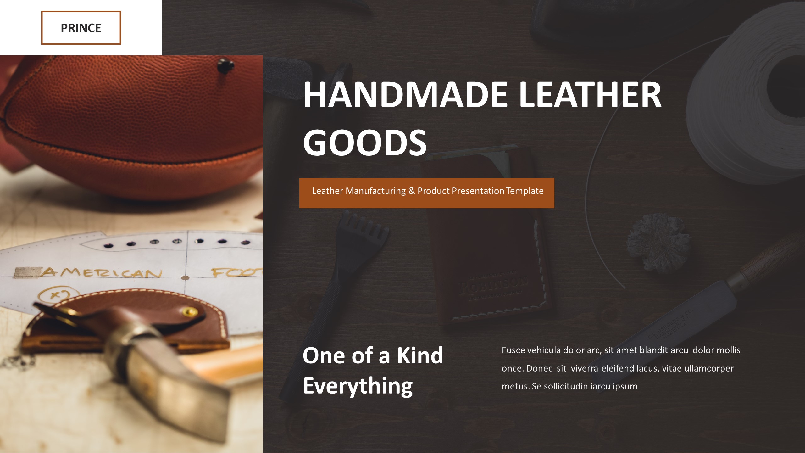 PRINCE - Leather Manufacturing & Product Powerpoint Template ...