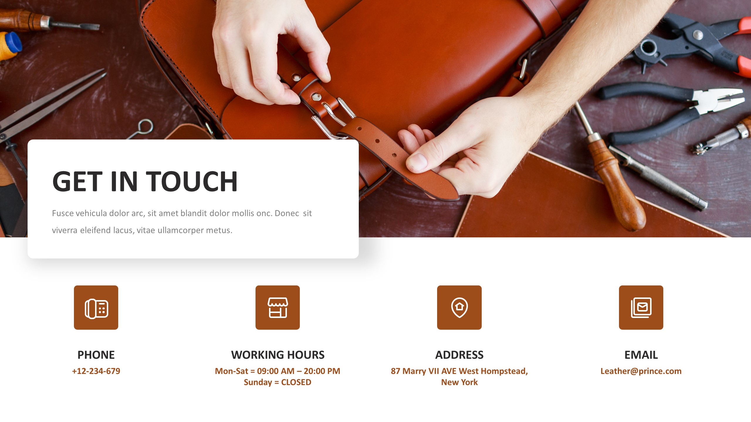 PRINCE - Leather Manufacturing & Product Powerpoint Template ...