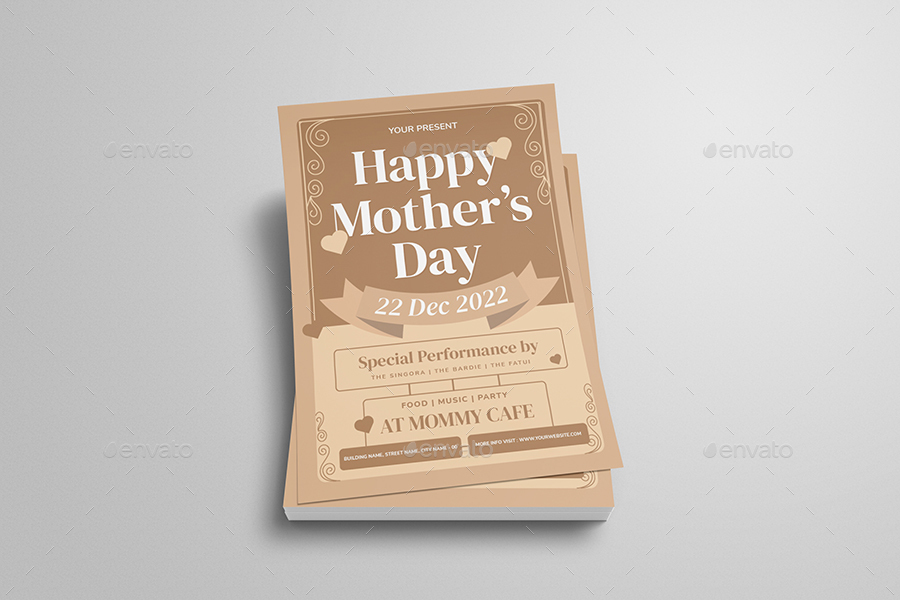 Vintage Mother Day Flyer, Print Templates | GraphicRiver