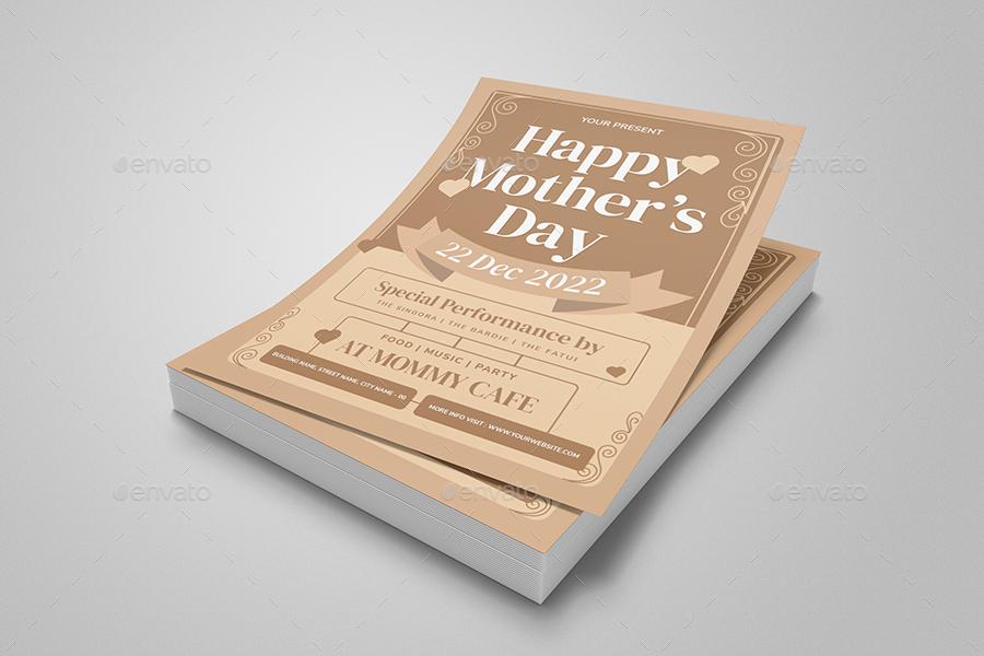 Vintage Mother Day Flyer, Print Templates | GraphicRiver