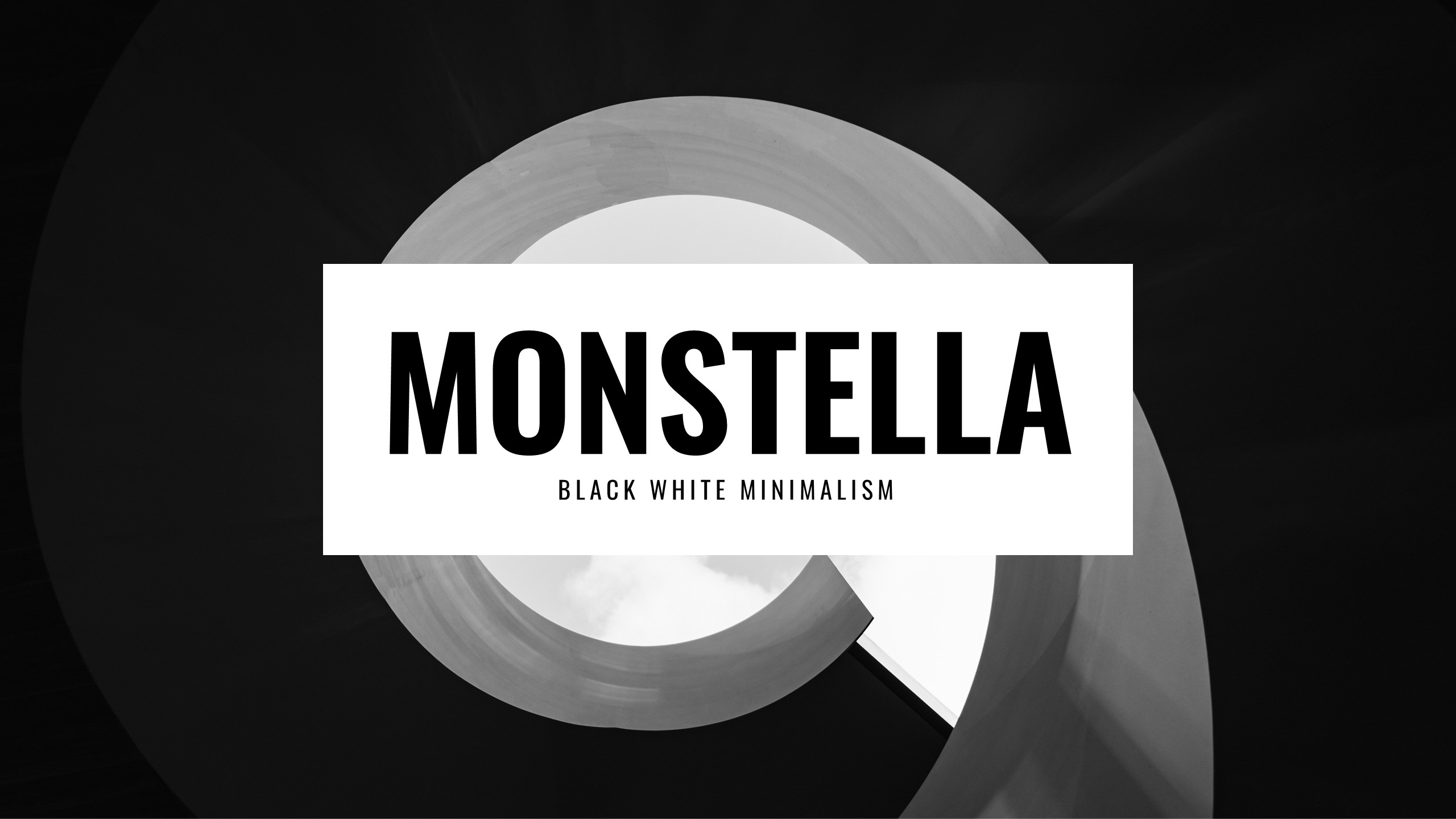 MONSTELLA - Black White Minimalism Powerpoint Template, Presentation ...