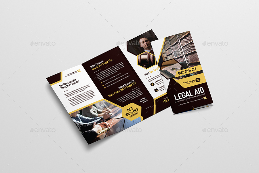 Legal Aid Trifold Brochure, Print Templates | GraphicRiver