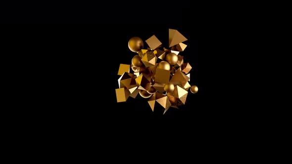 Golden Particles, Motion Graphics | VideoHive