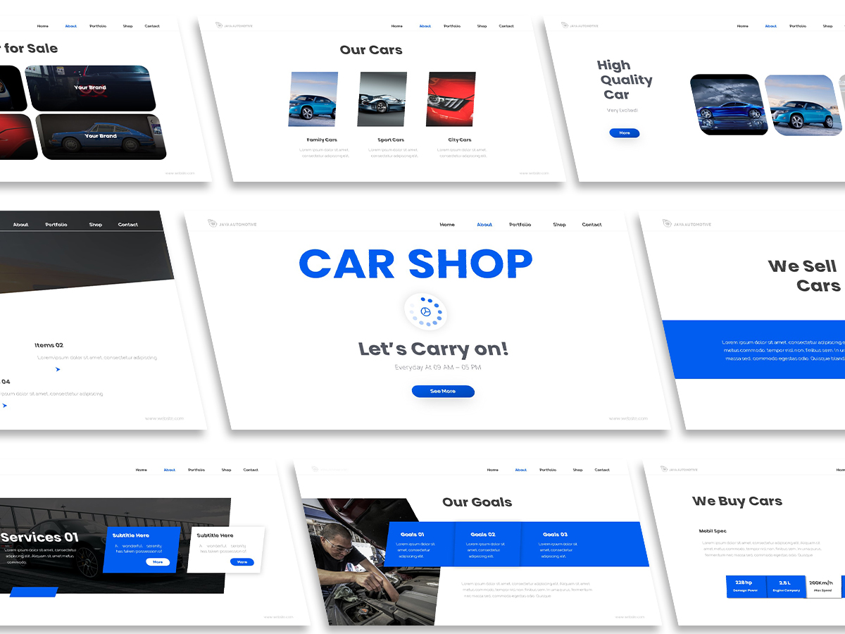 Car Shop Powerpoint Template, Presentation Templates | GraphicRiver