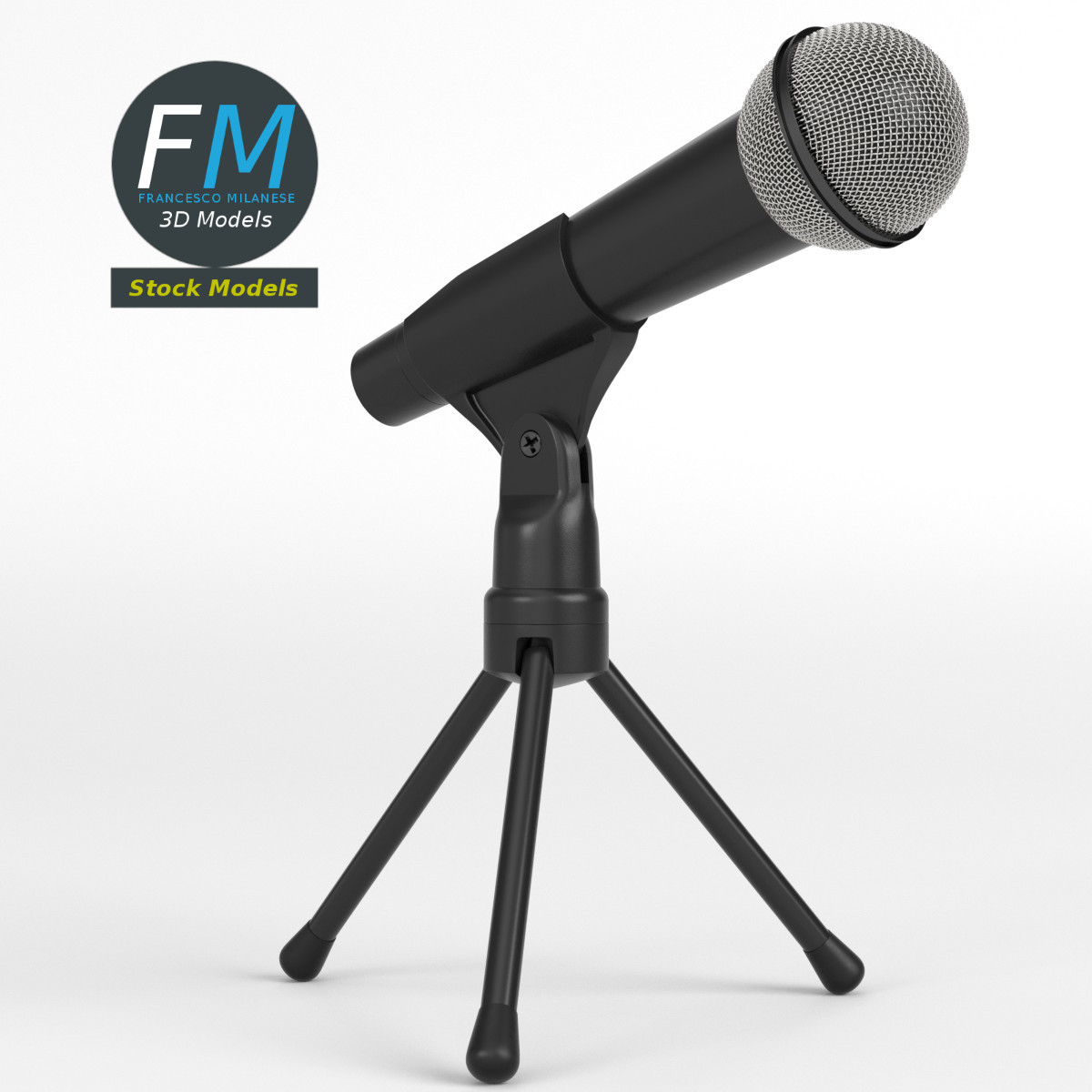 Microphone on desktop tripod stand by FrancescoMilanese85 | 3DOcean