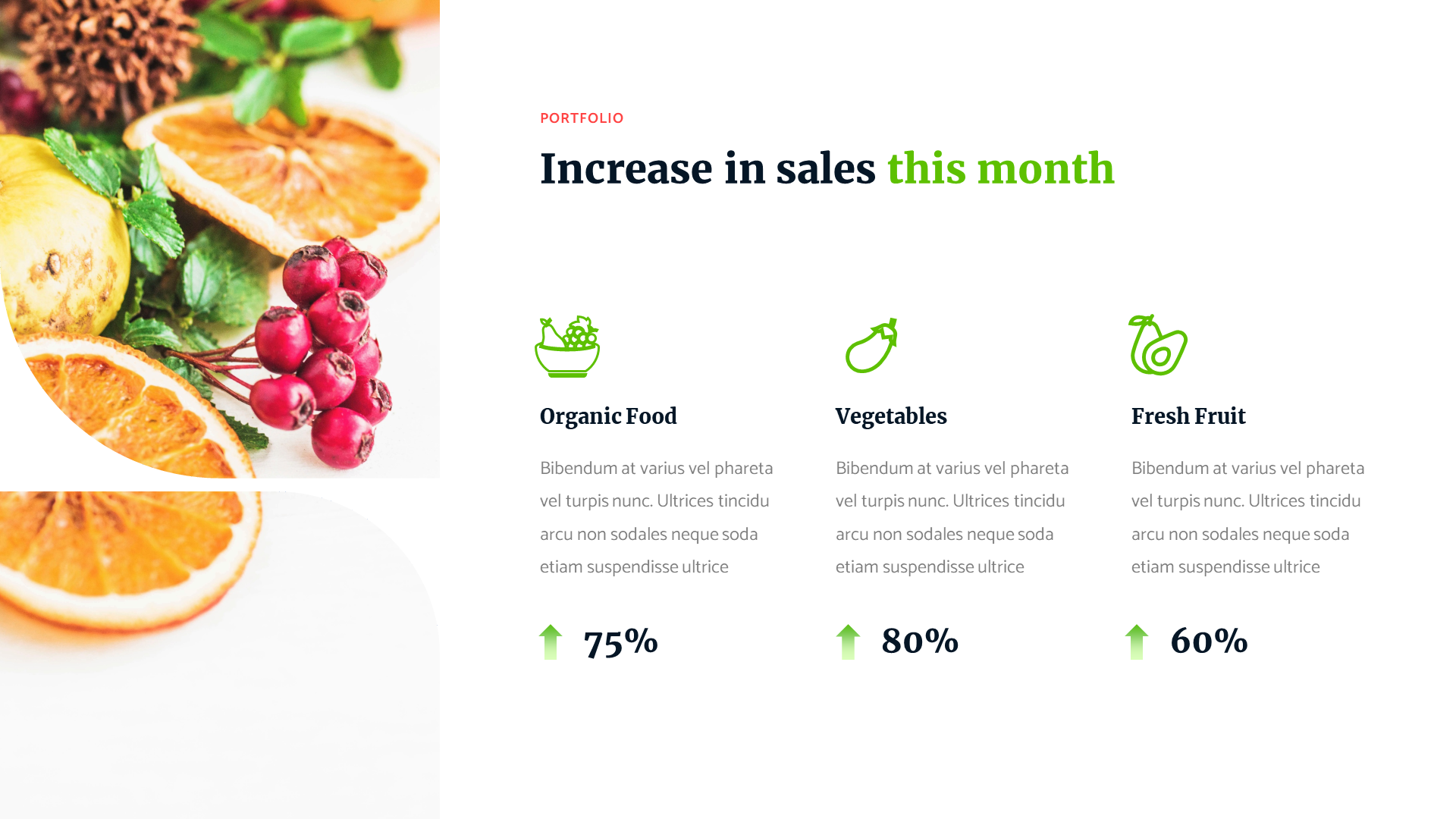 Fruit, Vegetable & Organic Food PowerPoint Template, Presentation Templates