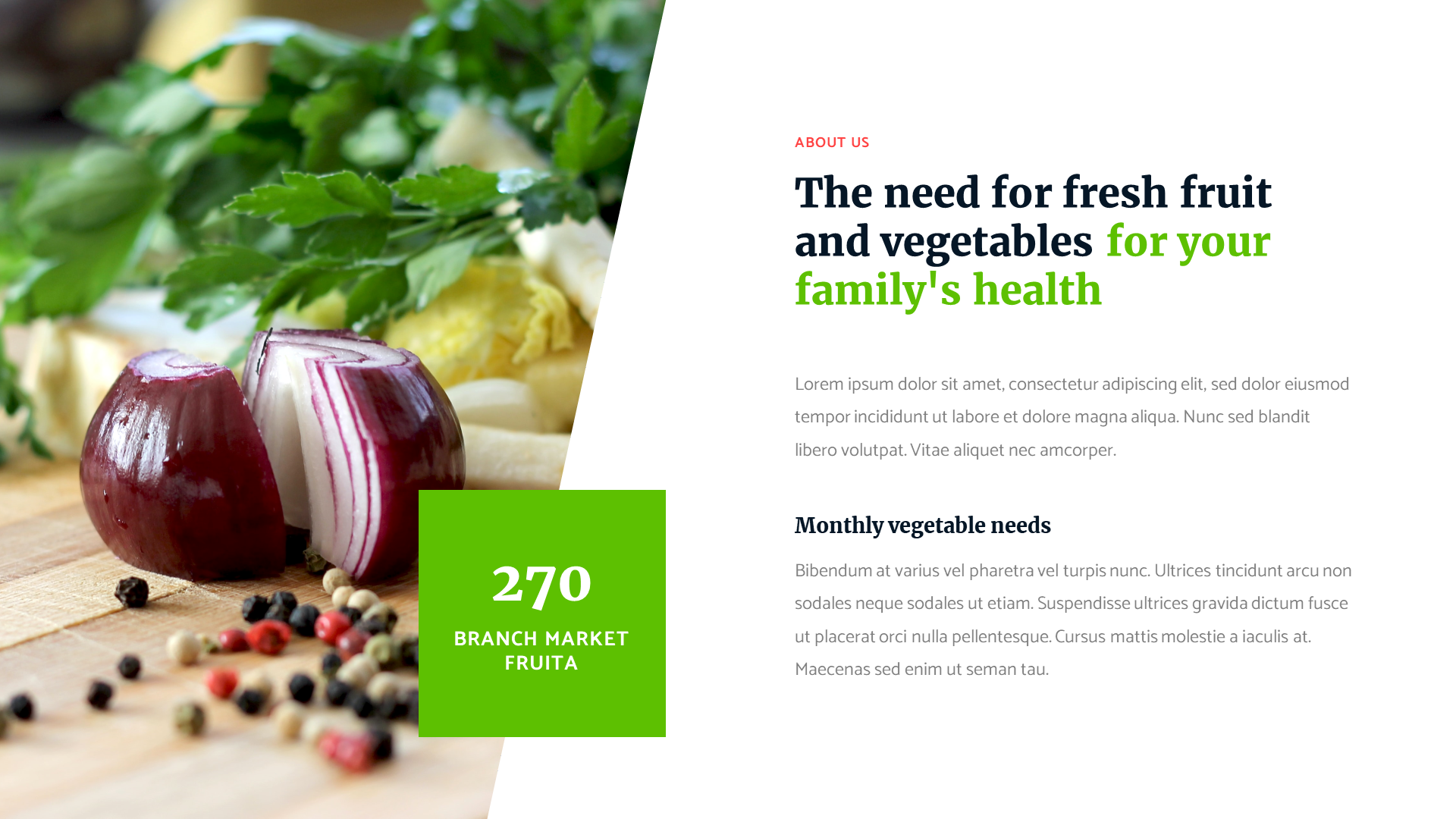 Fruit, Vegetable & Organic Food Google Slides Template, Presentation ...