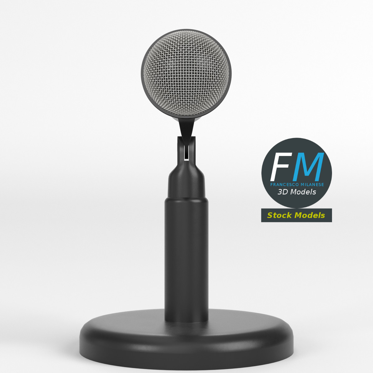 Microphone on desktop round stand by FrancescoMilanese85 | 3DOcean