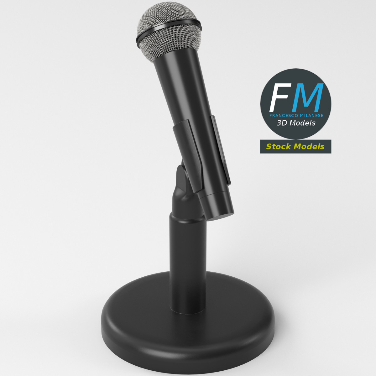 Microphone on desktop round stand by FrancescoMilanese85 | 3DOcean