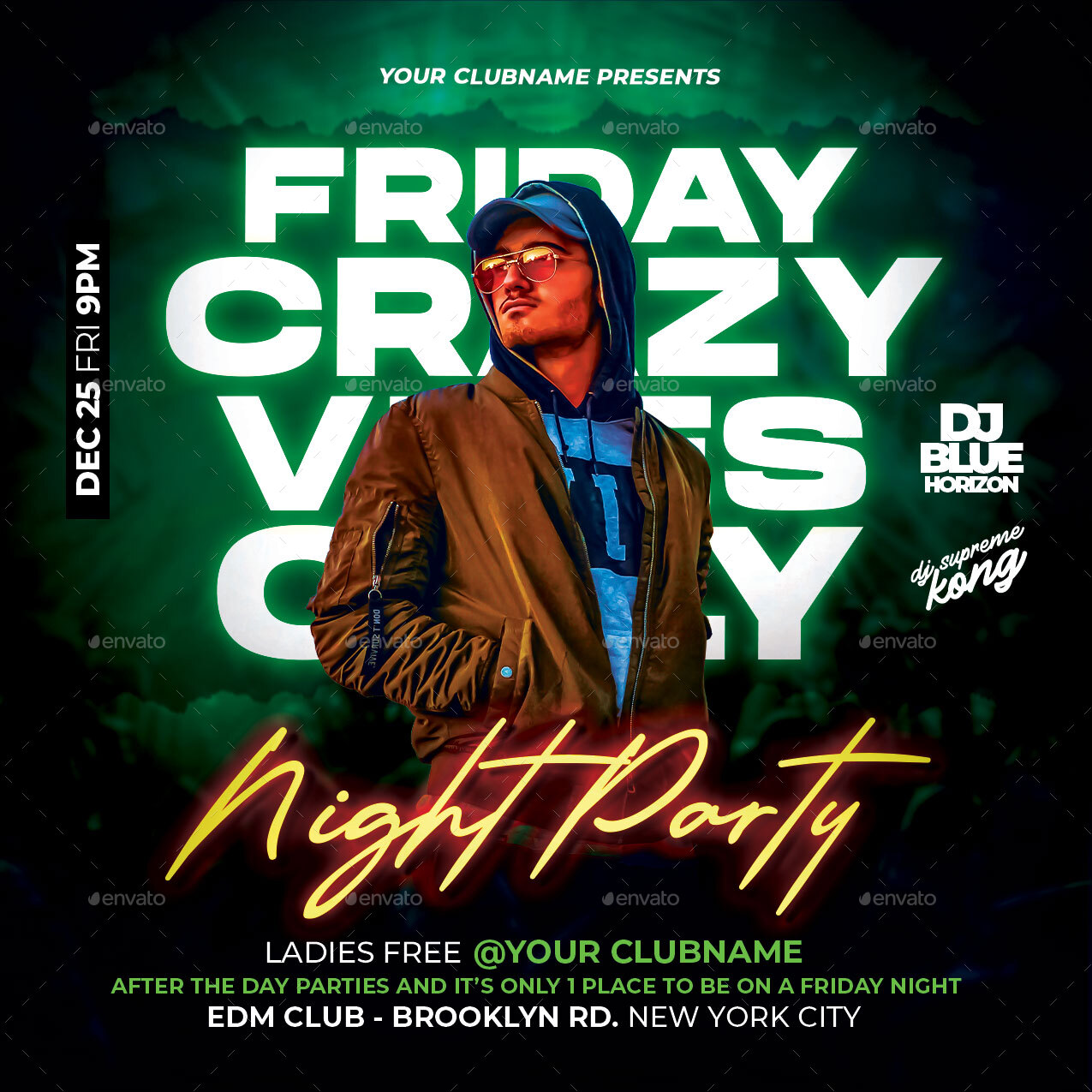 Night Party Flyer, Print Templates | GraphicRiver