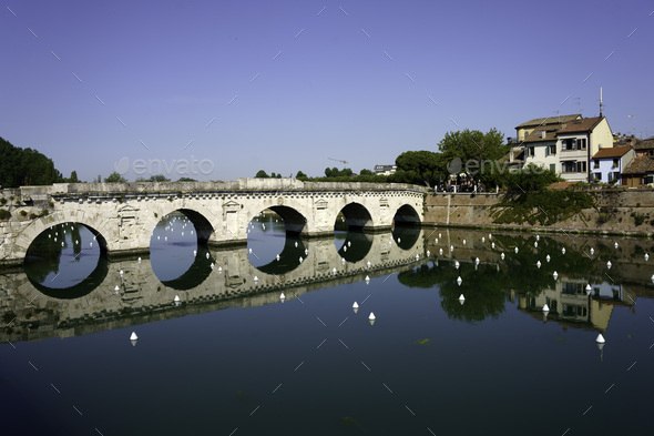 Rimini: Ponte di Tiberio, Roman bridge Stock Photo by clodio | PhotoDune