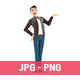 3D Cartoon Man Showing Something with his Hand, Graphics | GraphicRiver