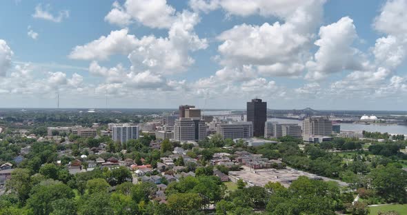 Aerial of Baton Rouge cityscape, Stock Footage | VideoHive