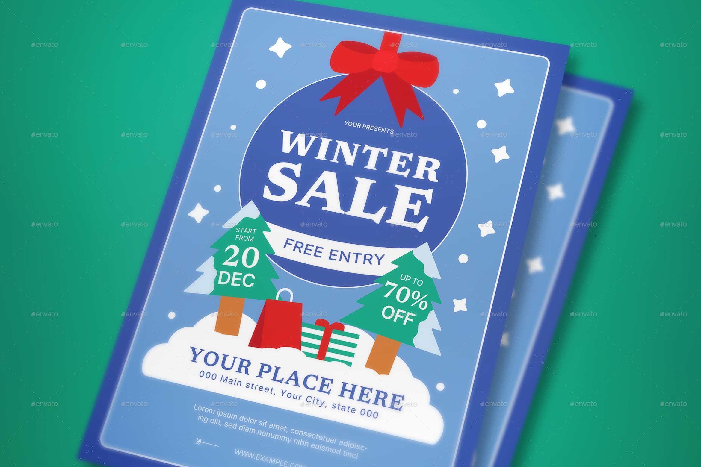 Winter Sale Flyer Set, Print Templates | GraphicRiver