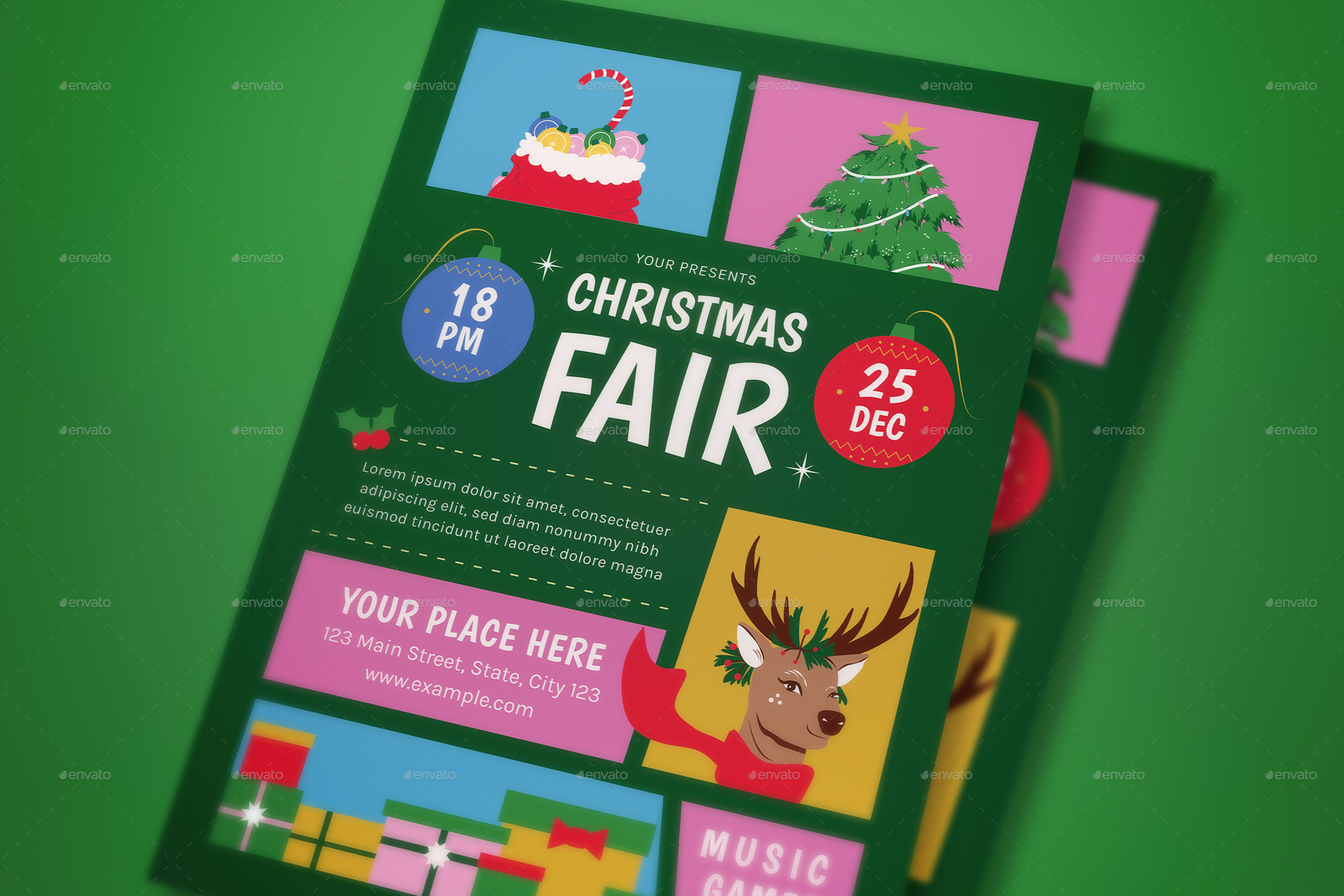 Christmas Fair Flyer Set, Print Templates | GraphicRiver