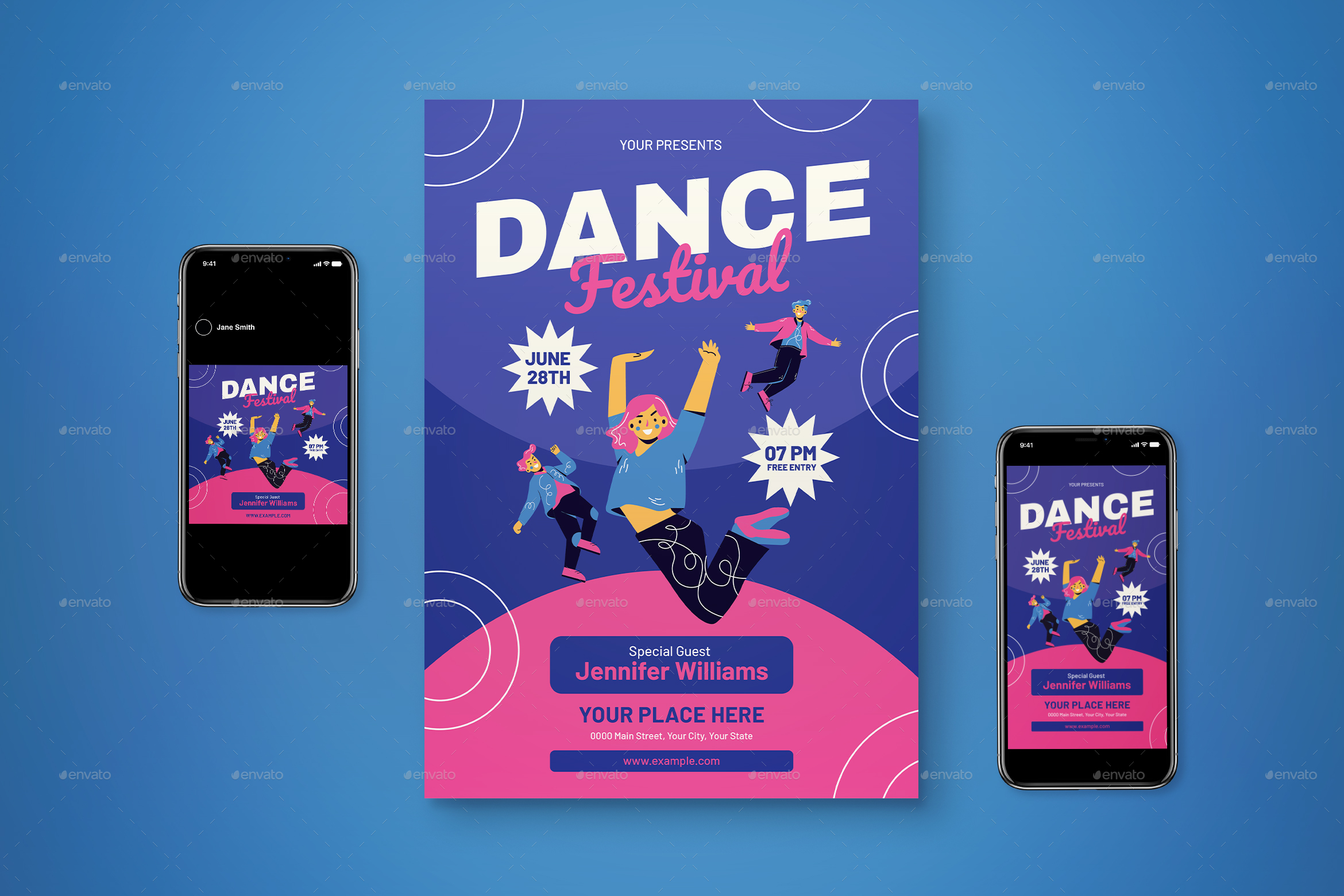 Dance Festival Flyer Set, Print Templates | GraphicRiver