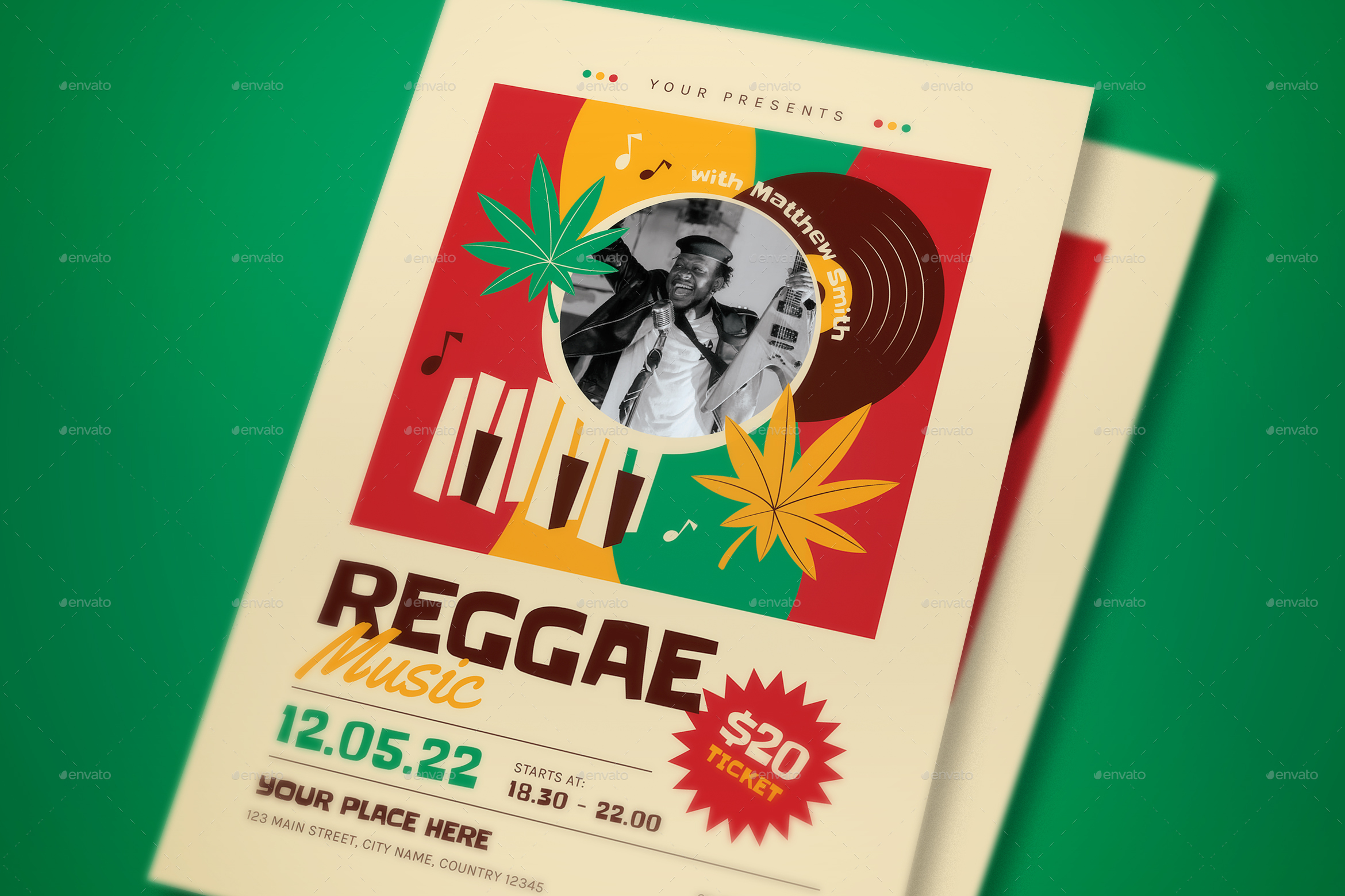 Reggae Music Flyer Set, Print Templates | GraphicRiver