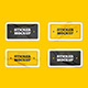 Rectangular Stickers Mockup Set, Graphics | GraphicRiver