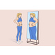 Unhappy Skinny Girl Look in Mirror See Fat, Vectors | GraphicRiver