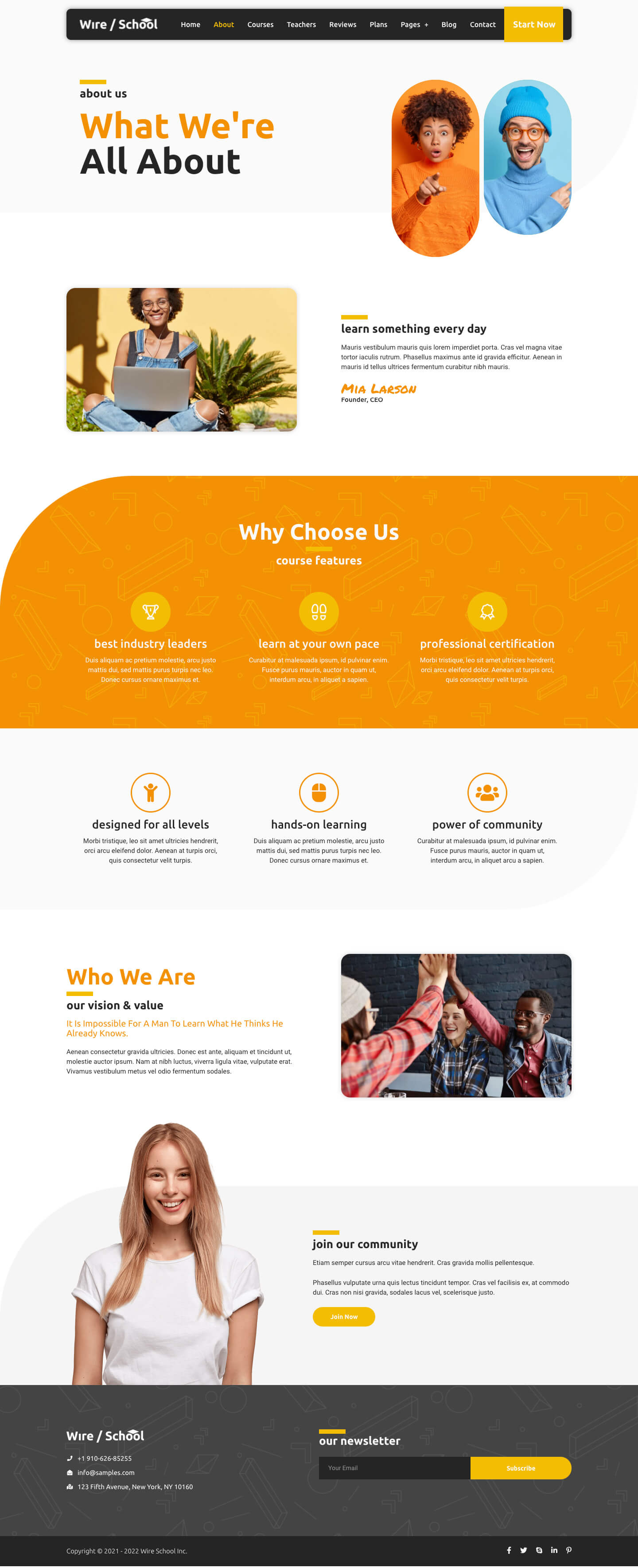 Wire School - Online Education Elementor Template Kit by ideadriven