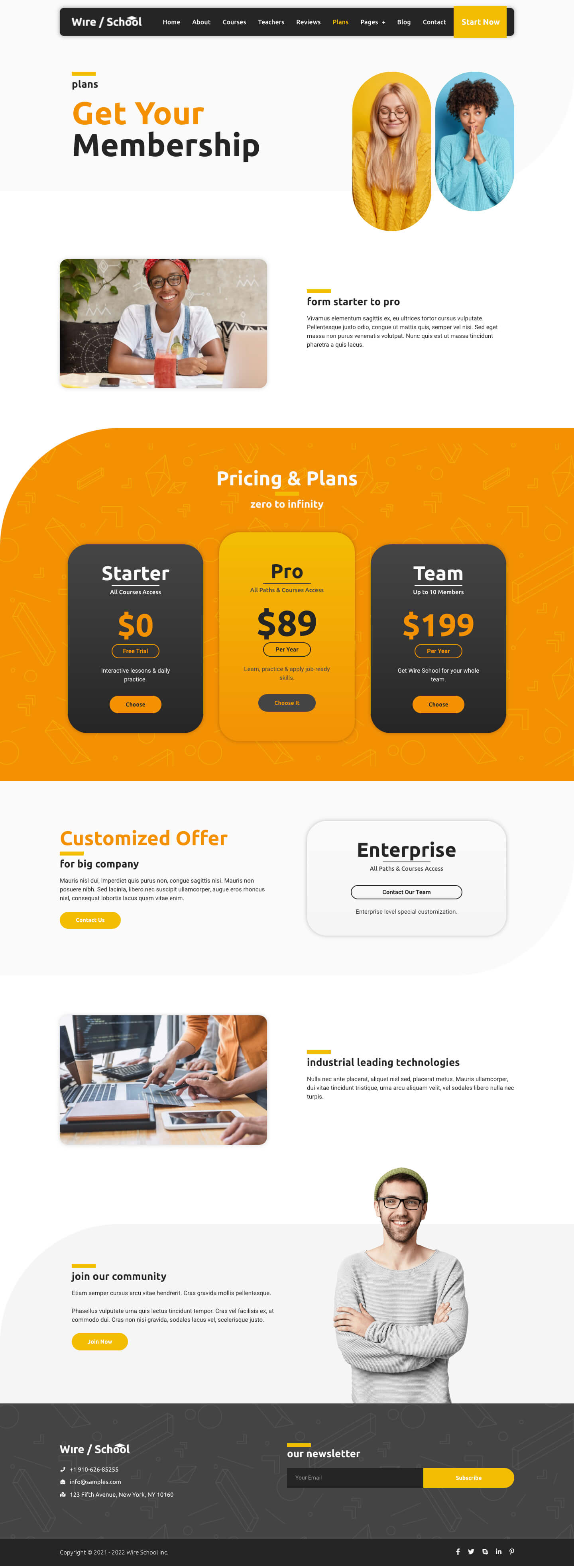 Wire School - Online Education Elementor Template Kit by ideadriven