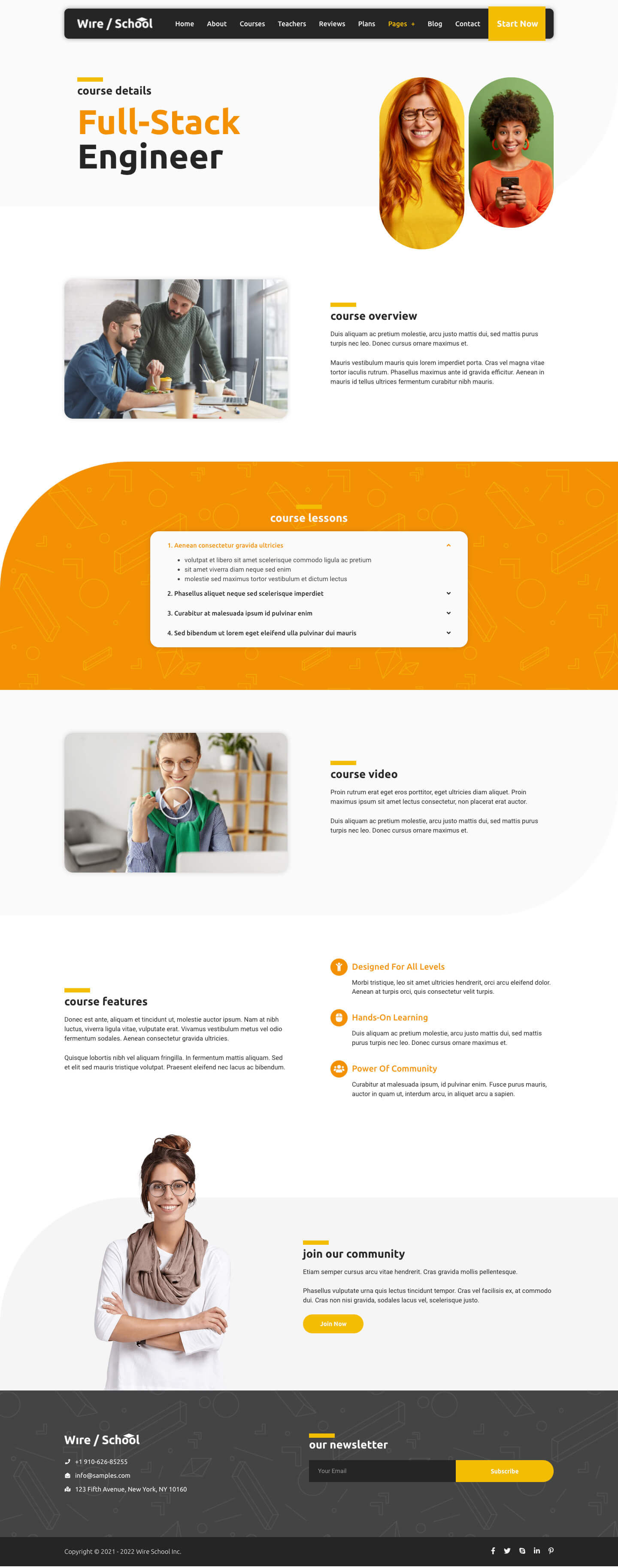 Wire School - Online Education Elementor Template Kit by ideadriven