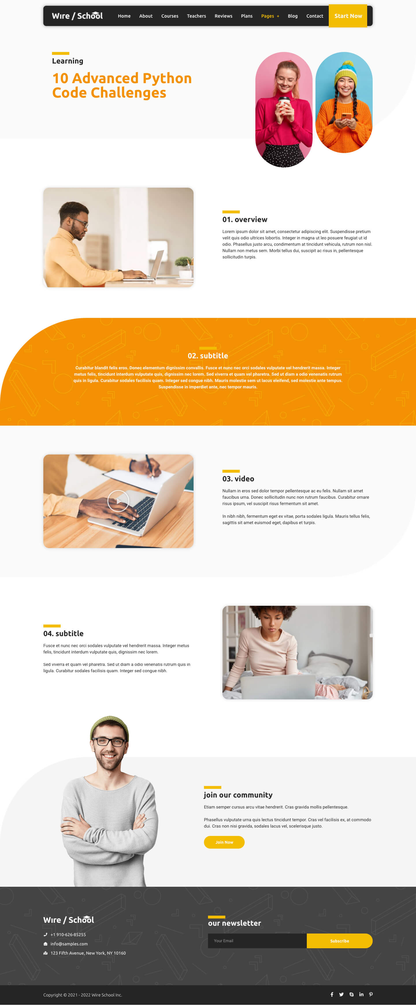 Wire School - Online Education Elementor Template Kit by ideadriven