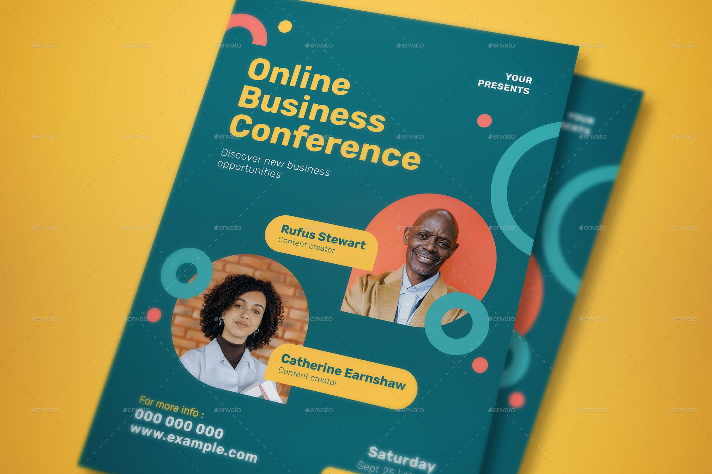 Online Business Conference Flyer Set, Print Templates | GraphicRiver