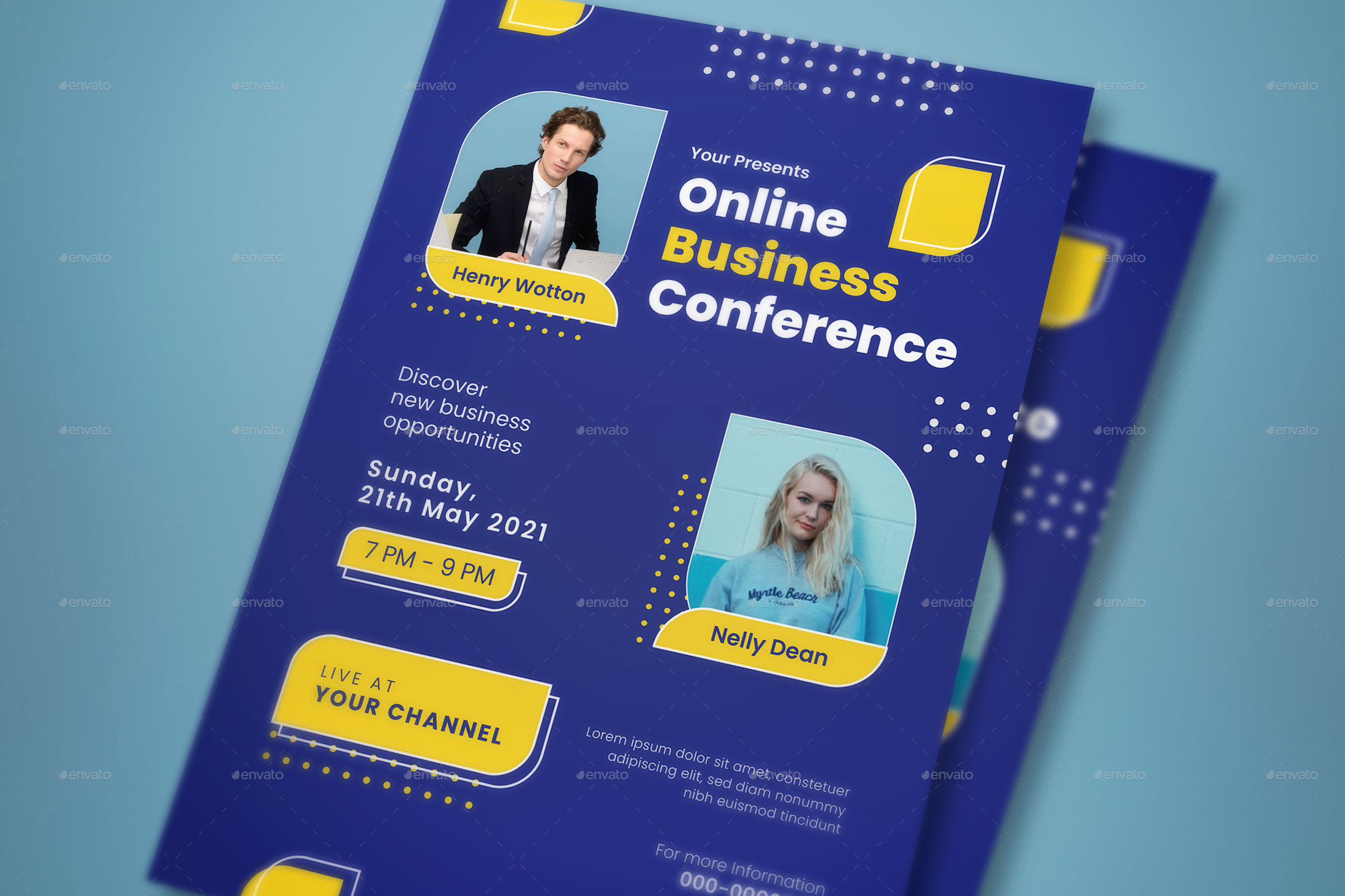 Online Business Conference Flyer Set, Print Templates | GraphicRiver