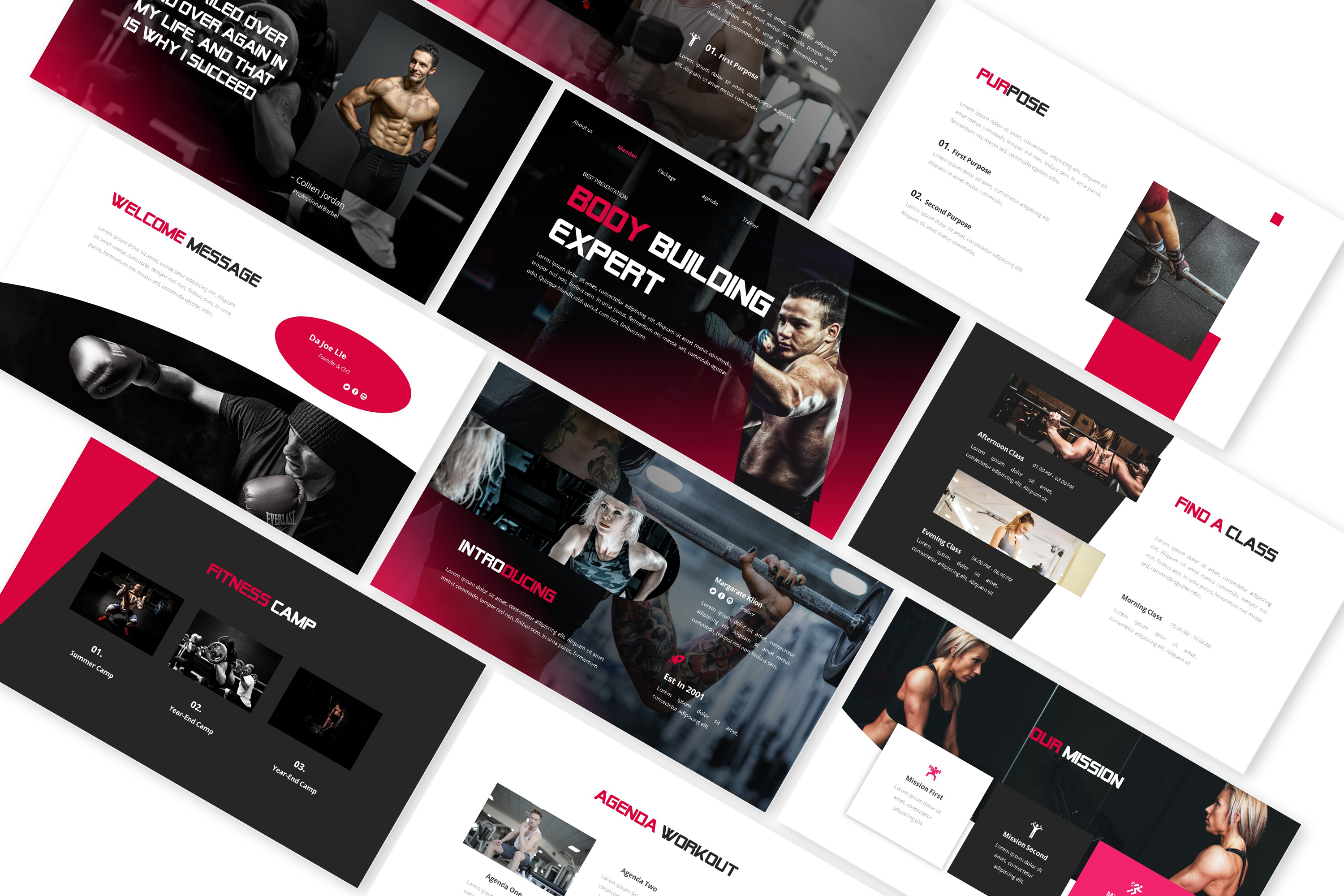 Body Building Powerpoint Presentation Template, Presentation Templates