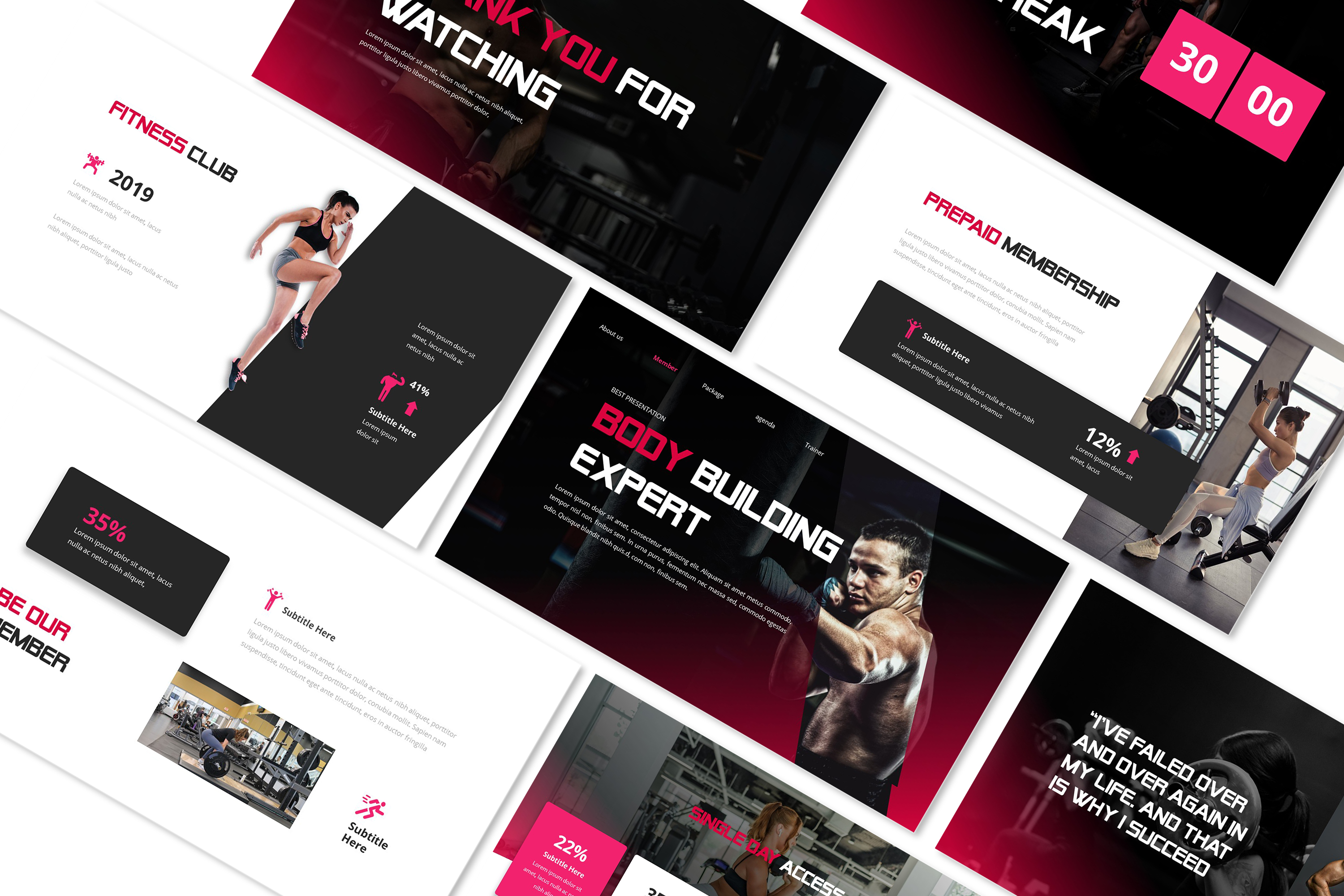 Body Building Powerpoint Presentation Template, Presentation Templates