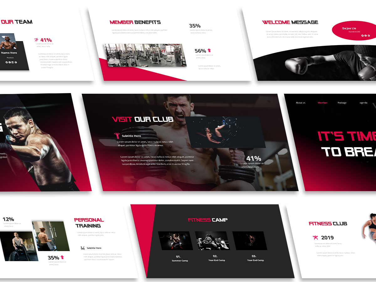 Body Building Powerpoint Presentation Template, Presentation Templates