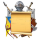 Vector Scroll with Knight Armor, Vectors | GraphicRiver
