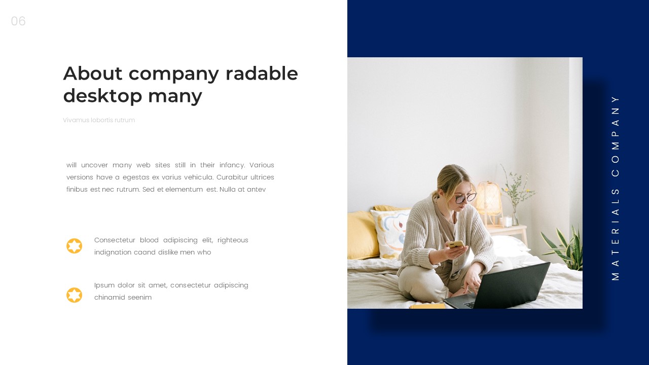 Materials – Business Google Slides Template, Presentation Templates