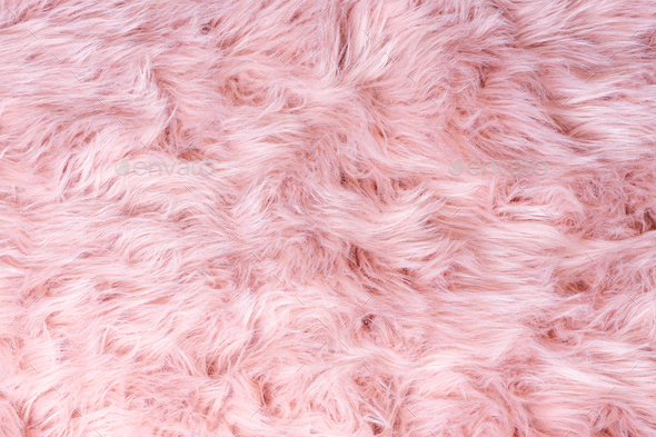 Pink fur texture top view. Pink sheepskin background. Fur pattern ...