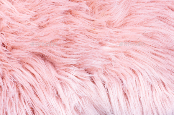 Pink fur texture top view. Pink sheepskin background. Fur pattern ...