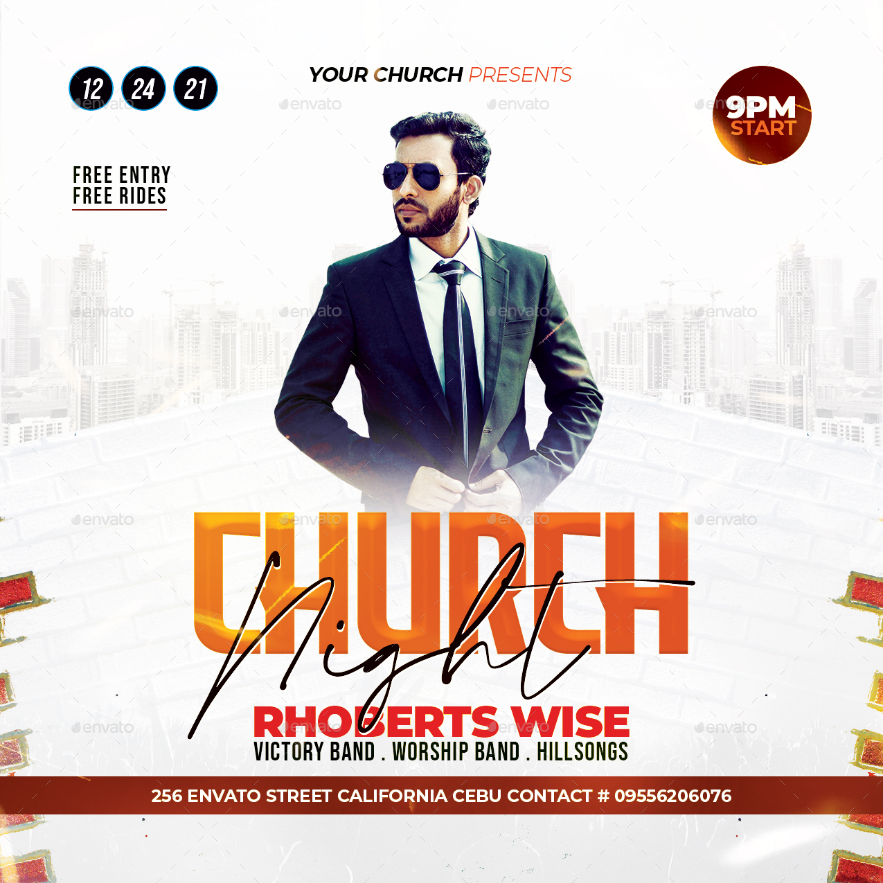Church Night Flyer/Poster, Print Templates | GraphicRiver