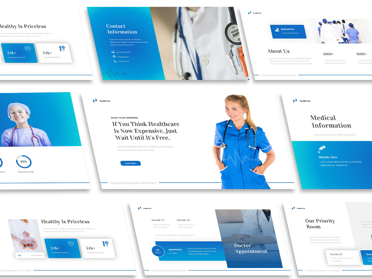 Health Care Google Slides Template, Presentation Templates | GraphicRiver