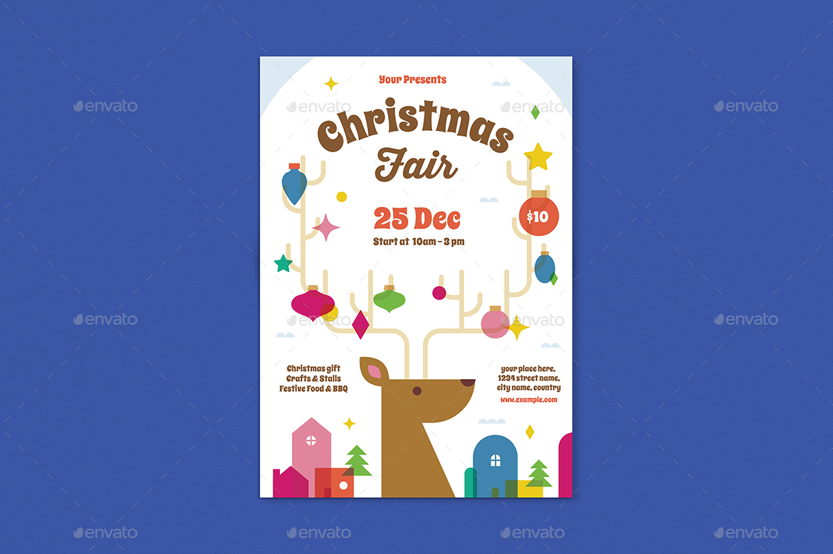 Christmas Fair Event Flyer, Print Templates | GraphicRiver