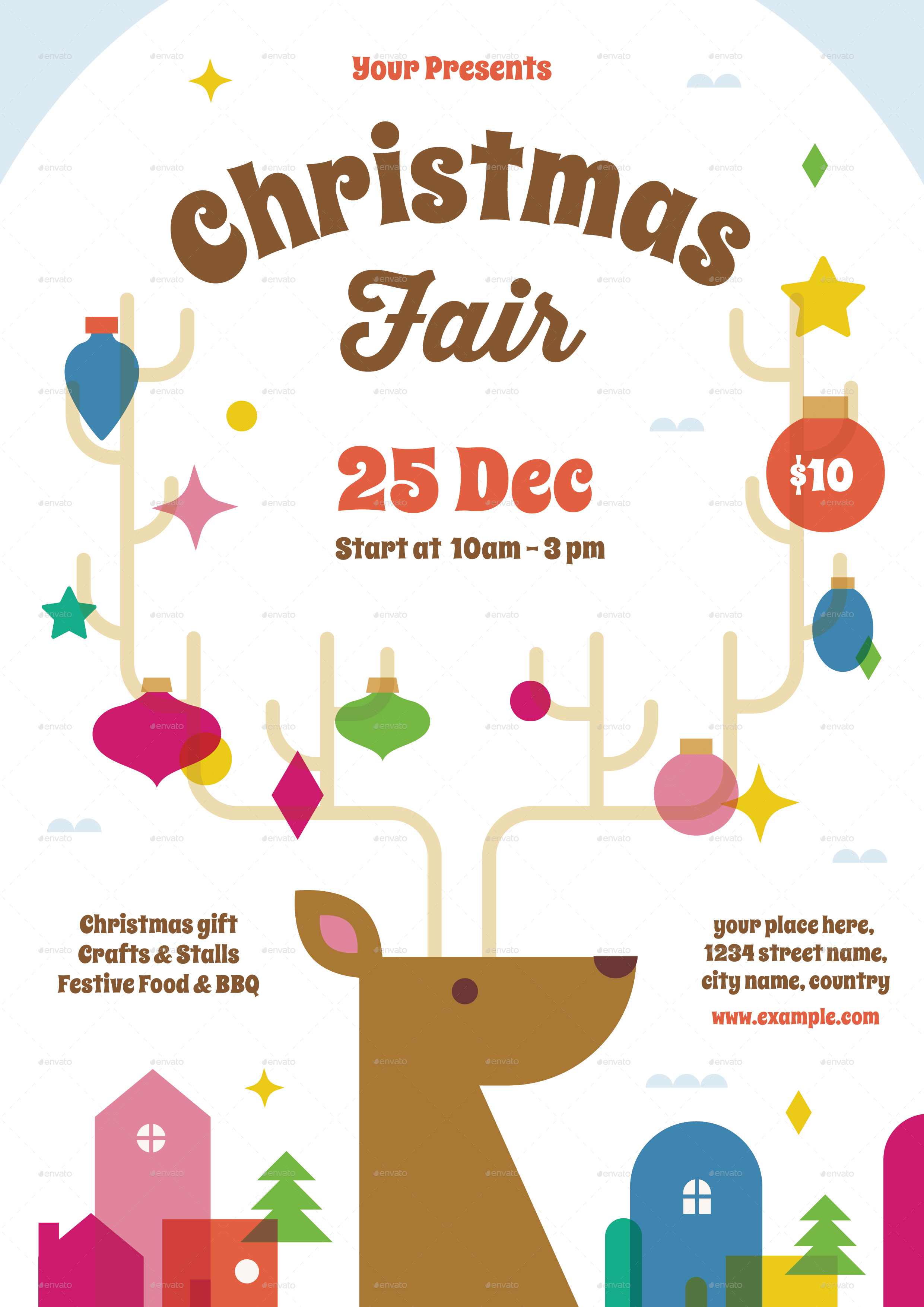 Christmas Fair Event Flyer, Print Templates | GraphicRiver